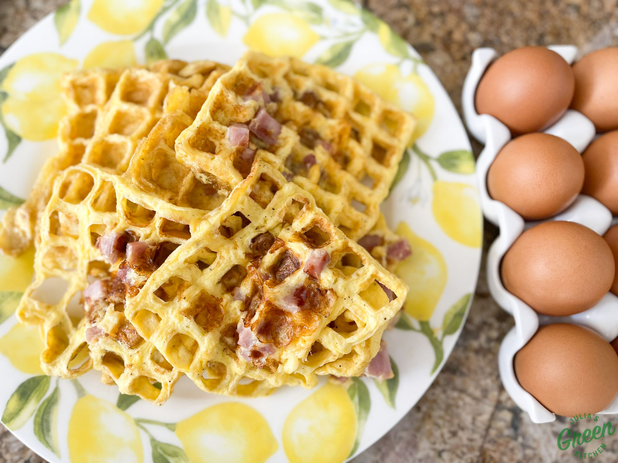 EGG WAFFLES - Julia's Green Kitchen
